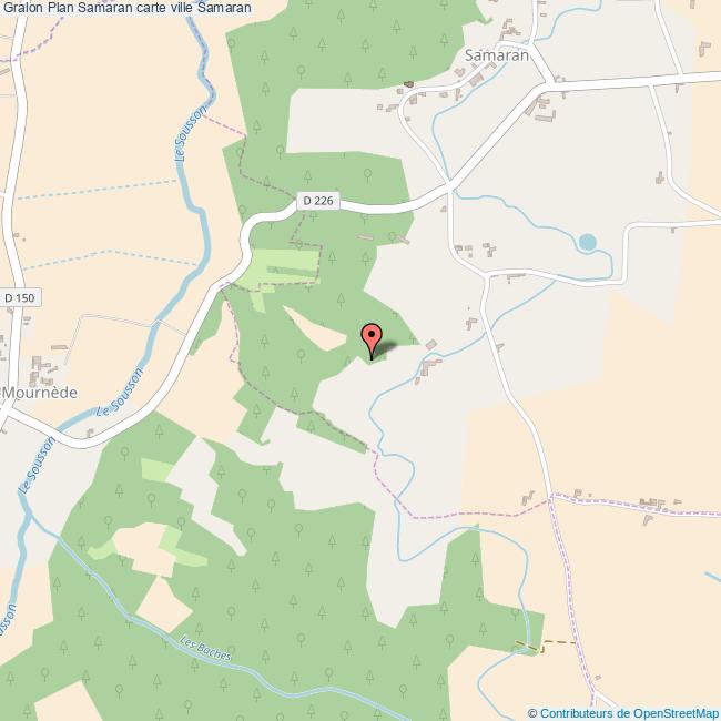 Plan Samaran carte ville Samaran