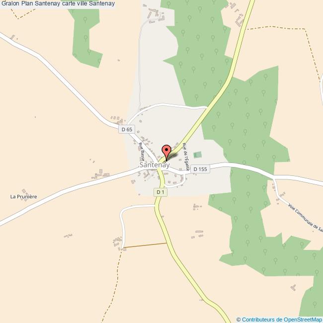 Plan Santenay carte ville Santenay