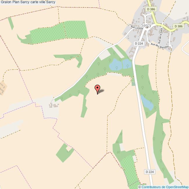 Plan Sarcy carte ville Sarcy