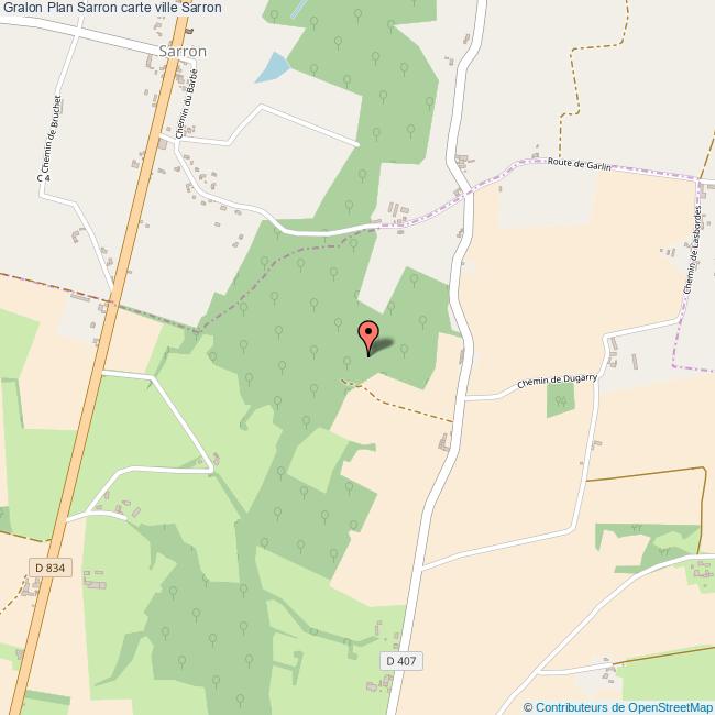 Plan Sarron carte ville Sarron