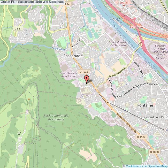 Plan Sassenage carte ville Sassenage