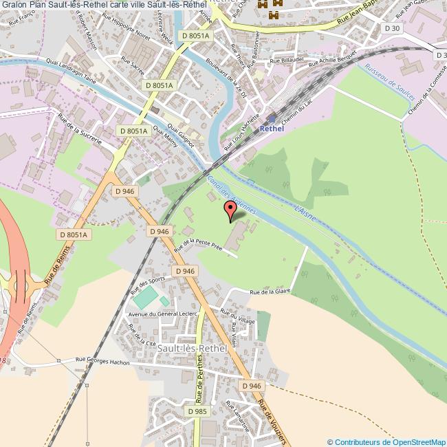 Plan Sault-lès-Rethel carte ville Sault-lès-Rethel