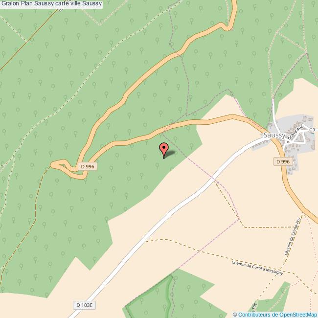 Plan Saussy carte ville Saussy