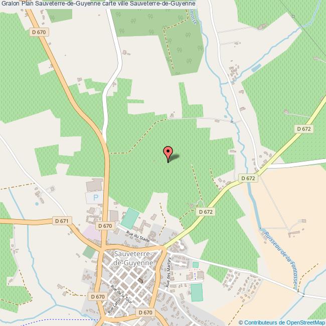 Plan Sauveterre-de-Guyenne carte ville Sauveterre-de-Guyenne