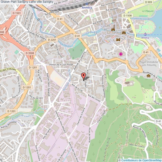 Plan Savigny carte ville Savigny