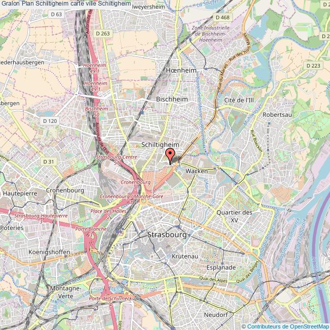 Plan Schiltigheim carte ville Schiltigheim