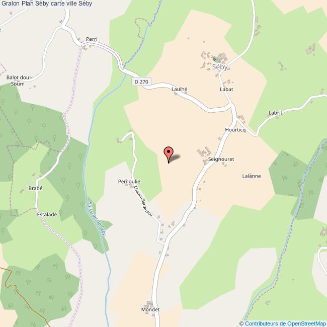 Plan Séby carte ville Séby