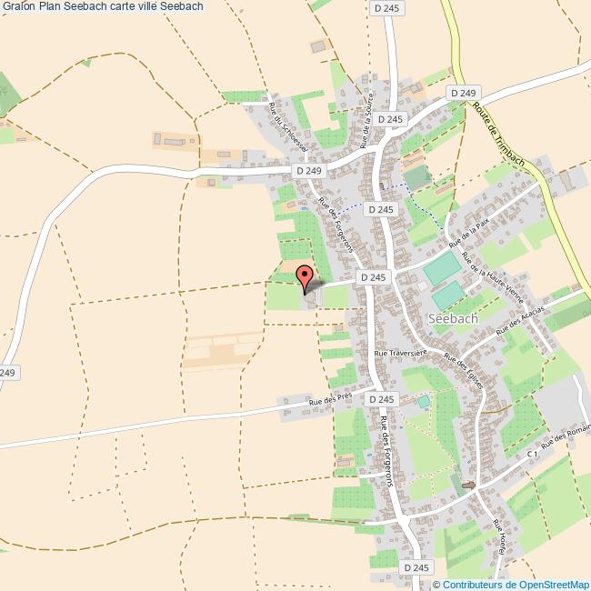 Plan Seebach carte ville Seebach