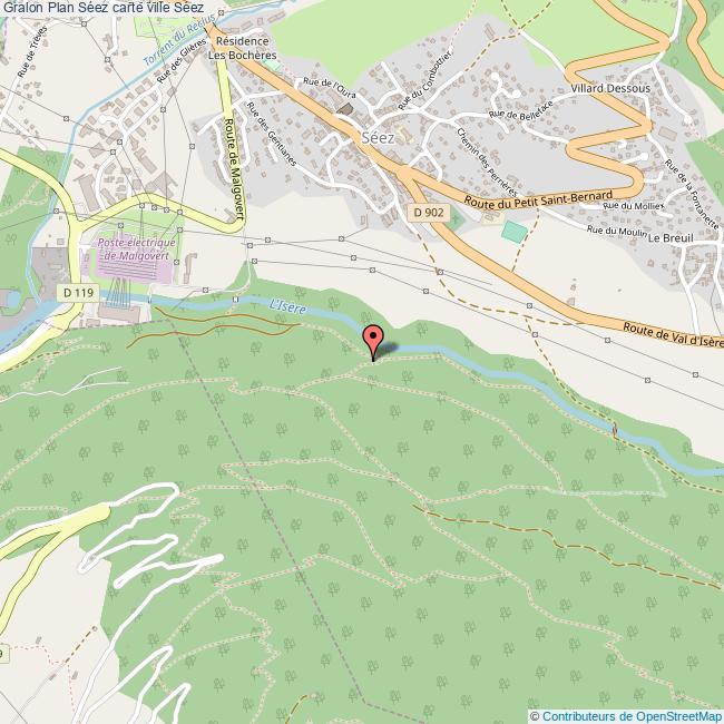 Plan Séez carte ville Séez