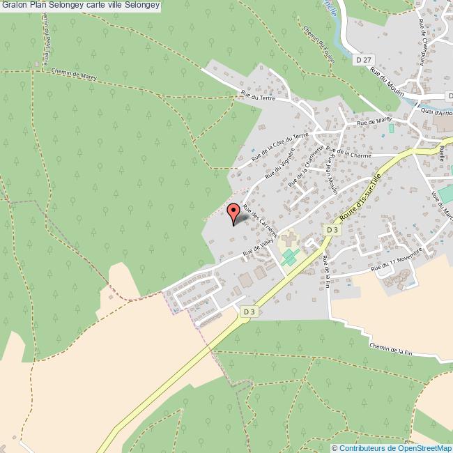 Plan Selongey carte ville Selongey