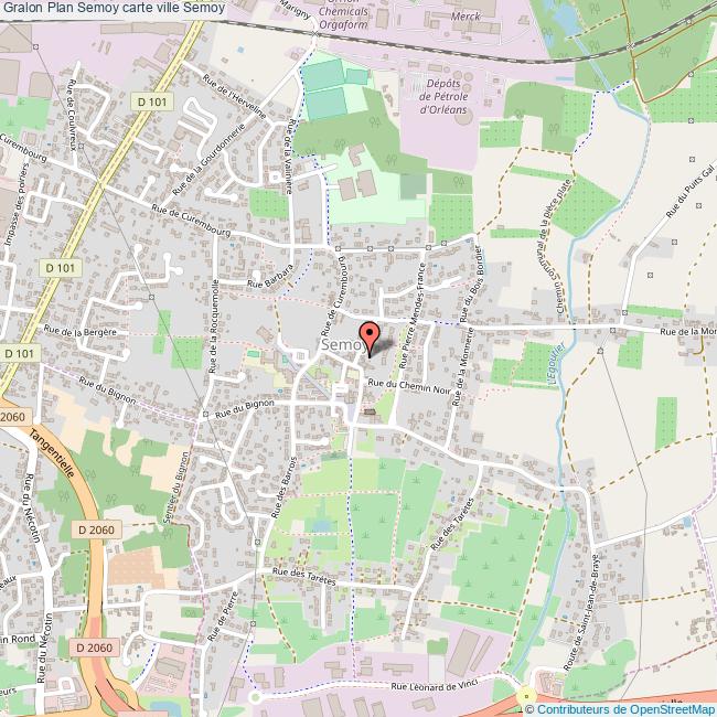 Plan Semoy carte ville Semoy