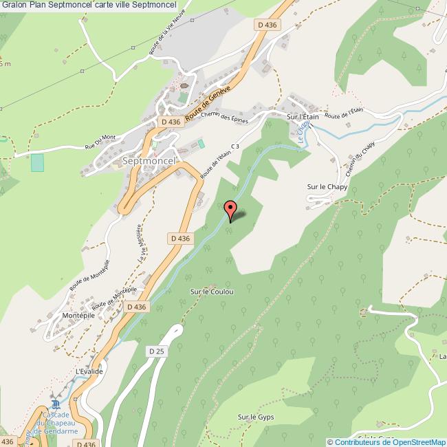 Plan Septmoncel carte ville Septmoncel