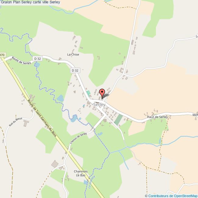Plan Serley carte ville Serley