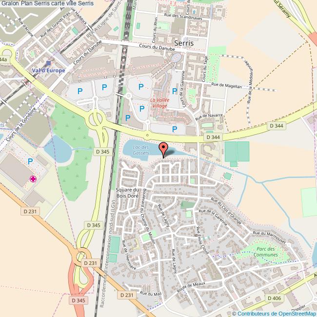 Plan Serris carte ville Serris