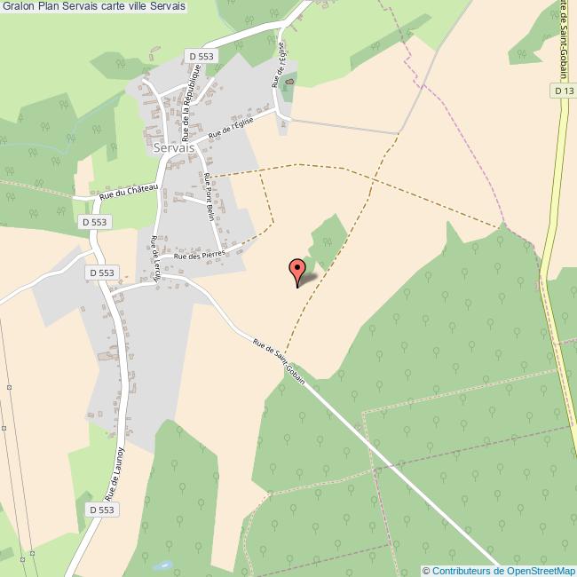 Plan Servais carte ville Servais