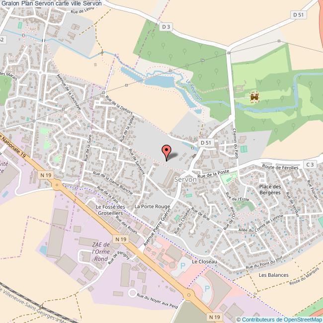 Plan Servon carte ville Servon