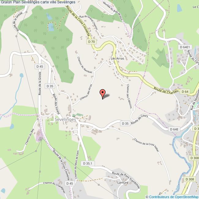 Plan Sevelinges carte ville Sevelinges