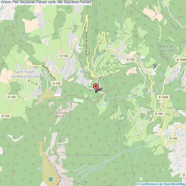 Plan Seyssinet-Pariset carte ville Seyssinet-Pariset