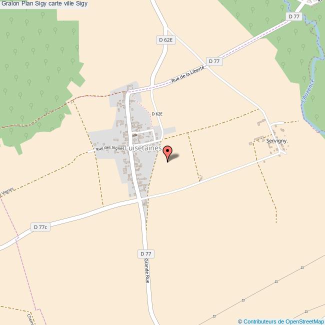 Plan Sigy carte ville Sigy