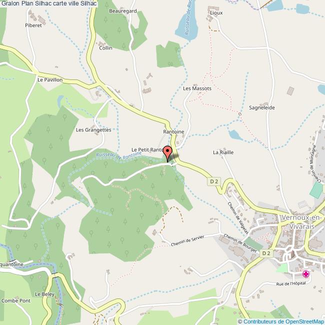 Plan Silhac carte ville Silhac