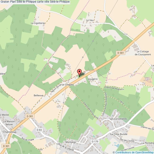 Plan Sillé-le-Philippe carte ville Sillé-le-Philippe