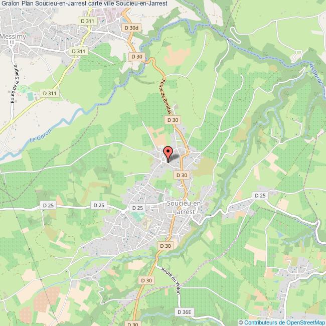 Plan Soucieu-en-Jarrest carte ville Soucieu-en-Jarrest