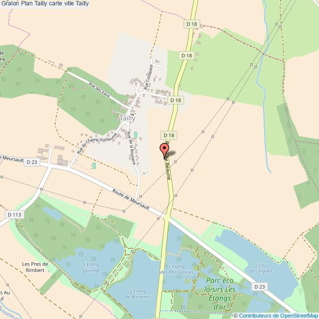 Plan Tailly carte ville Tailly