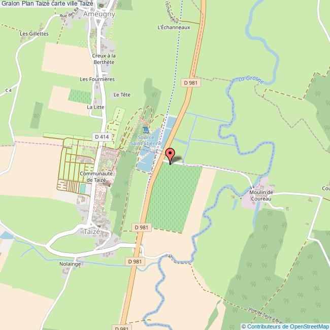 Plan Taizé carte ville Taizé