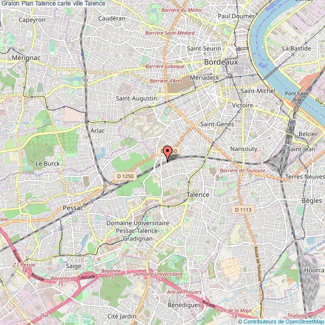 Plan Talence carte ville Talence