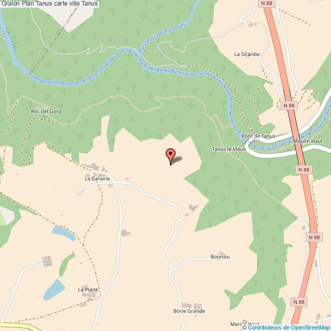 Plan Tanus carte ville Tanus