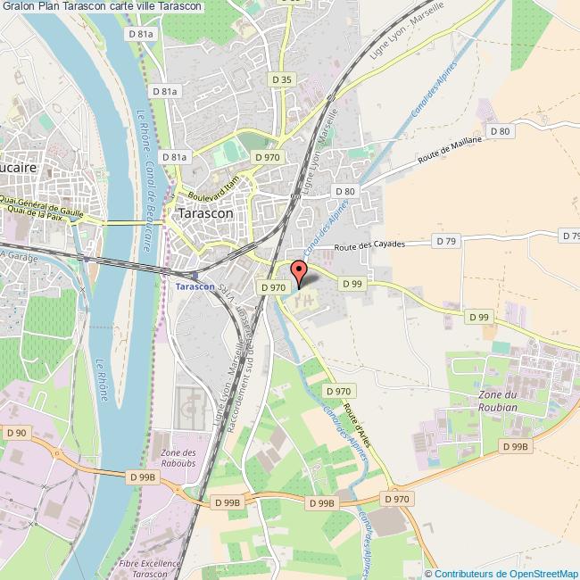 Plan Tarascon carte ville Tarascon