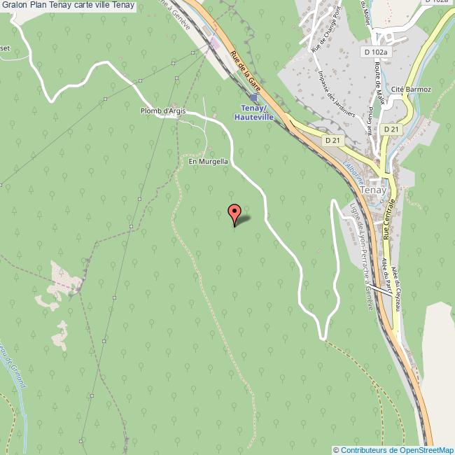 Plan Tenay carte ville Tenay