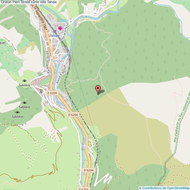 Plan Tende carte ville Tende