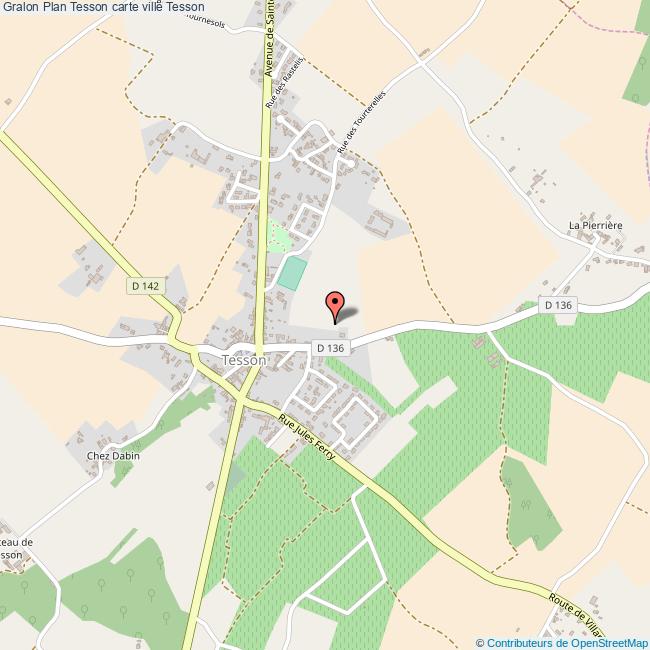 Plan Tesson carte ville Tesson