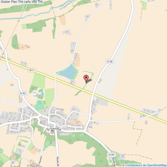 Plan Thil carte ville Thil