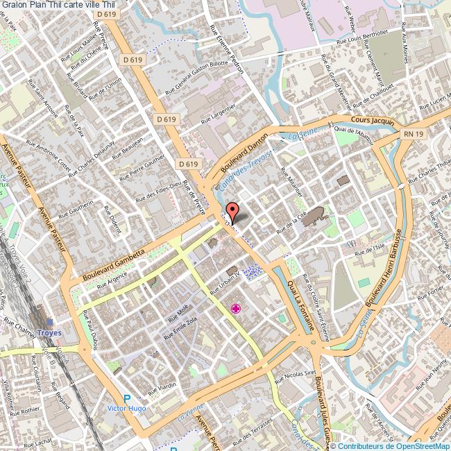 Plan Thil carte ville Thil