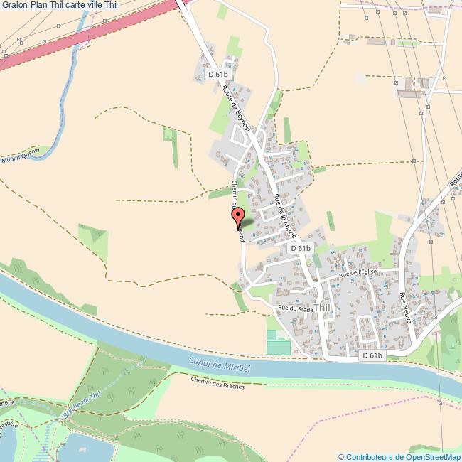 Plan Thil carte ville Thil