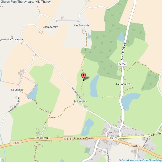 Plan Thurey carte ville Thurey