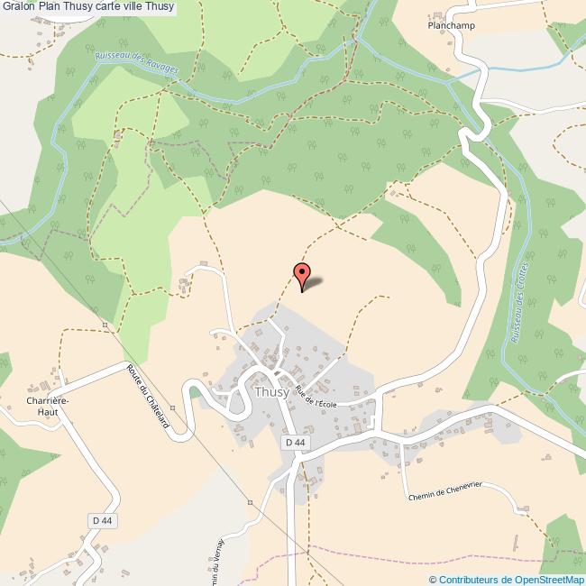 Plan Thusy carte ville Thusy