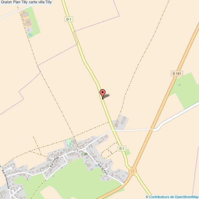 Plan Tilly carte ville Tilly