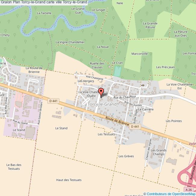 Plan Torcy-le-Grand carte ville Torcy-le-Grand