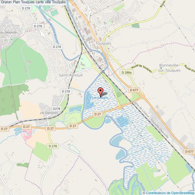 Plan Touques carte ville Touques