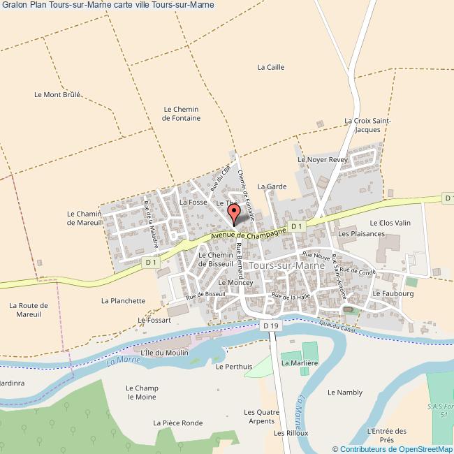 Plan Tours-sur-Marne carte ville Tours-sur-Marne