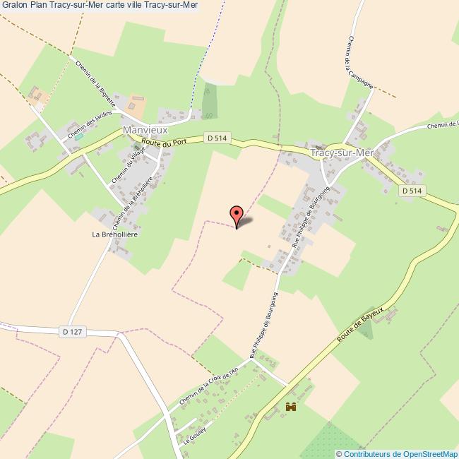 Plan Tracy-sur-Mer carte ville Tracy-sur-Mer