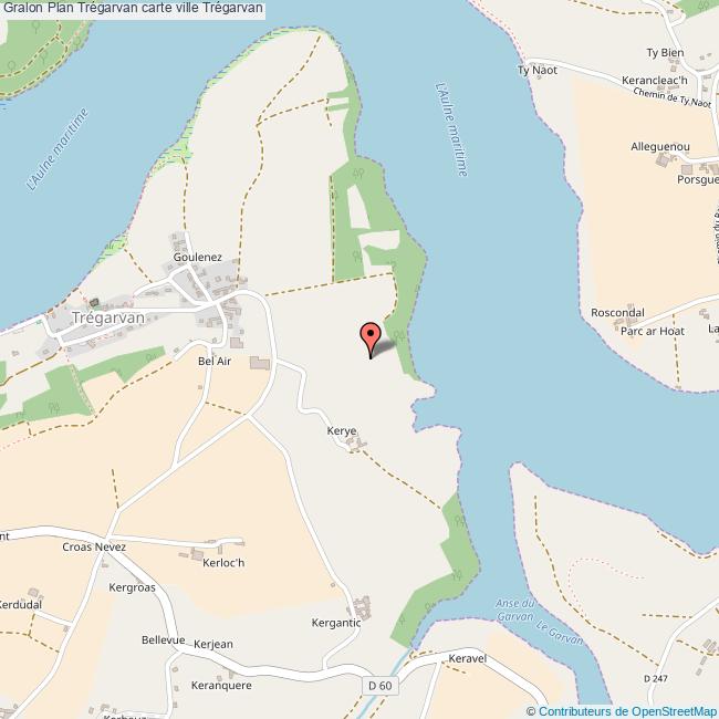 Plan Trégarvan carte ville Trégarvan