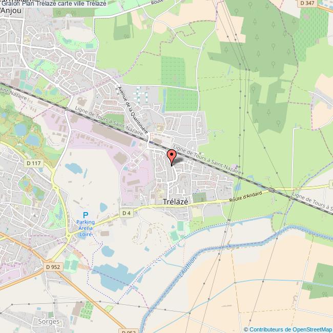 Plan Trélazé carte ville Trélazé