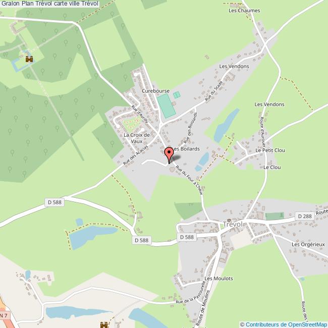 Plan Trévol carte ville Trévol