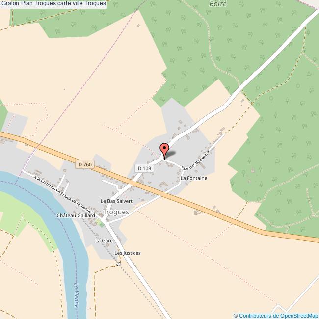 Plan Trogues carte ville Trogues