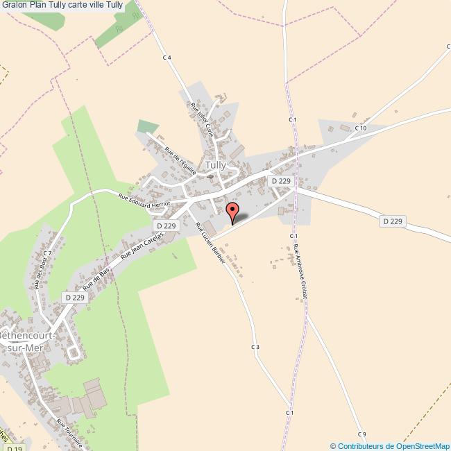 Plan Tully carte ville Tully