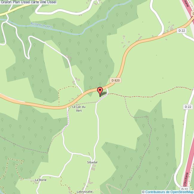 Plan Ussel carte ville Ussel